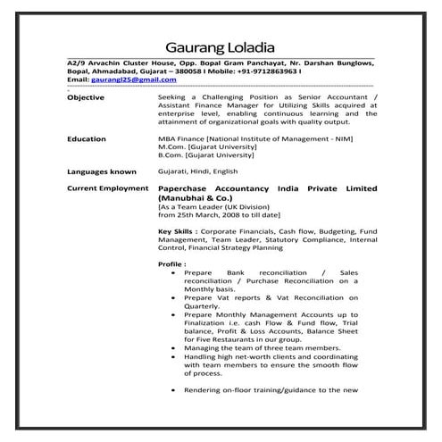 GAURANG LOLADIA - CV | DOC