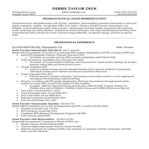 Delk Debbie resume 2016 | PDF