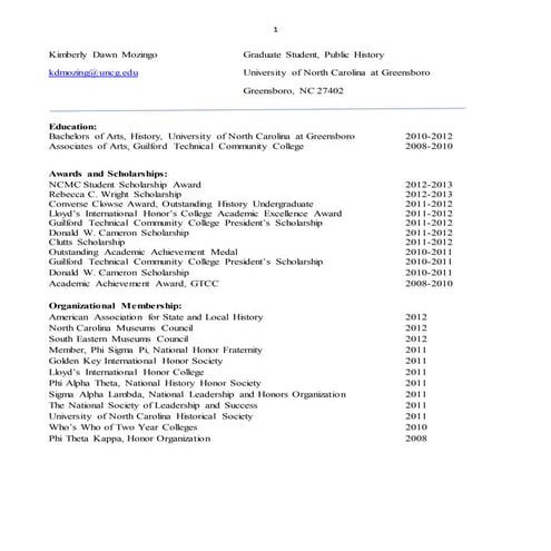 Curriculum Vitae | PDF