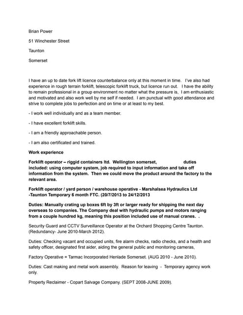 Francis Cooney CV | PDF