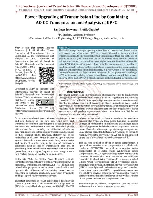 Modeling and Simulation of Unified Series Shunt Compensator for Power Quality Improvement | PDF