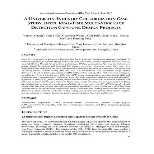 A UNIVERSITY-INDUSTRY COLLABORATION CASE STUDY:INTEL REAL-TIME MULTI-VIEW FACE DETECTION ...