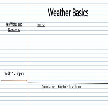 Weather Basics Notes | PPTX