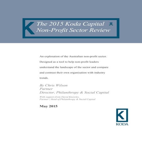 The 2015 Koda Capital Non-Profit Sector Review | PDF