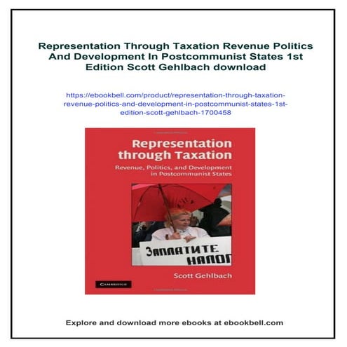 Representation Through Taxation Revenue Politics And Development In ...