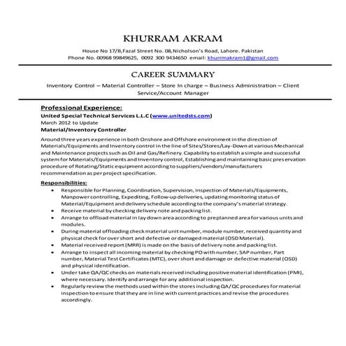 Khurram CV F | DOCX