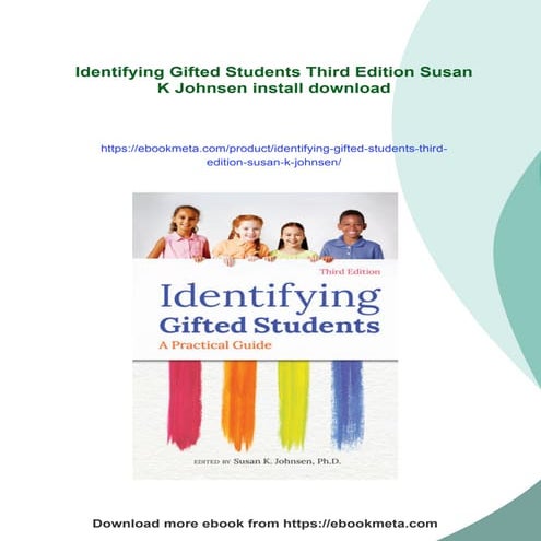 Identifying Gifted Students Third Edition Susan K Johnsen | PDF