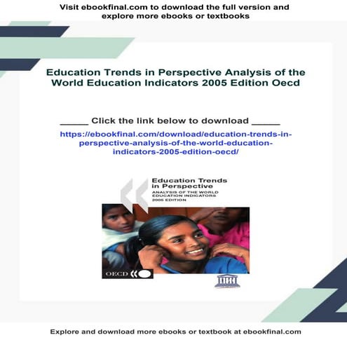 Education Trends in Perspective Analysis of the World Education Indicators 2005 Edition Oecd | PDF