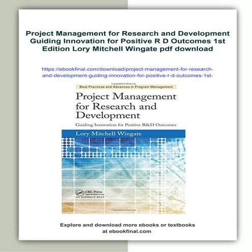 Project Management for Research and Development Guiding Innovation for ...