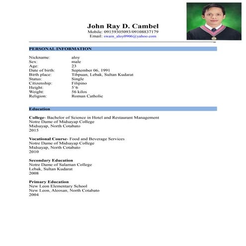 Ramon mitra resume