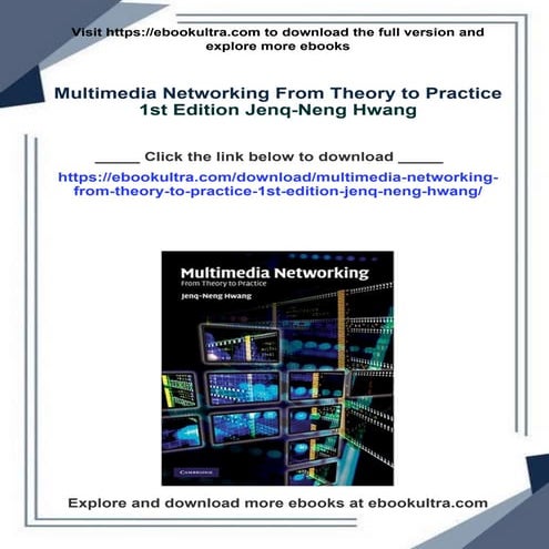 Multimedia Networking From Theory to Practice 1st Edition Jenq-Neng ...