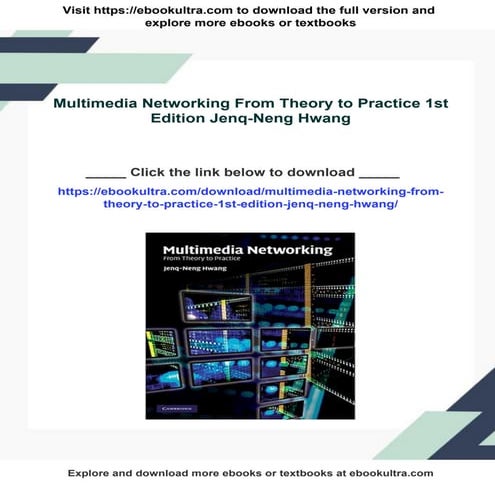 Multimedia Networking From Theory to Practice 1st Edition Jenq-Neng ...
