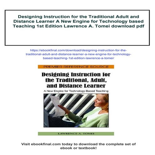 Designing Instruction for the Traditional Adult and Distance Learner A ...