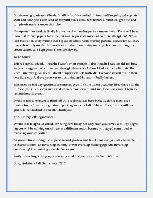 Graduation closing remarks | DOC