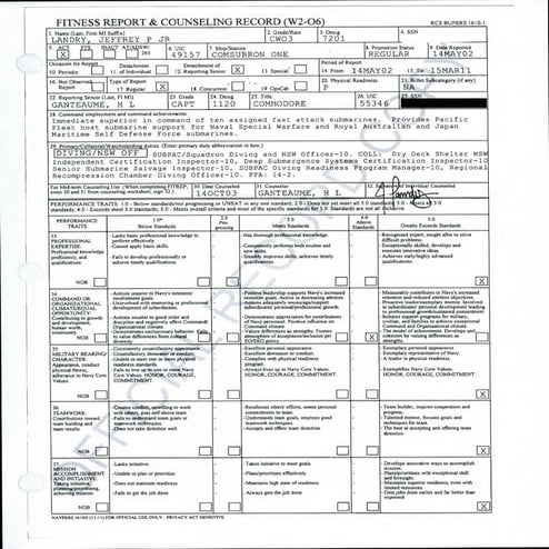 LANDRY FITREP CSS | PDF