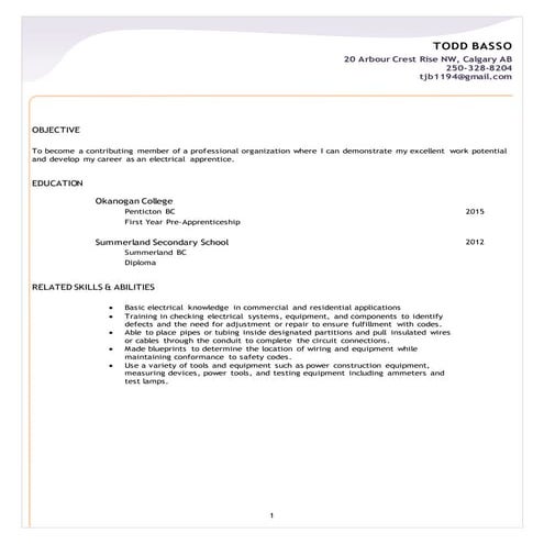 Bobby resume | DOC