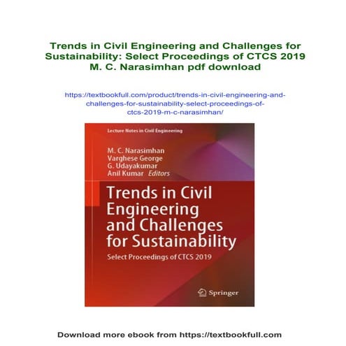 Trends in Civil Engineering and Challenges for Sustainability: Select Proceedings of CTCS 2019 M ...