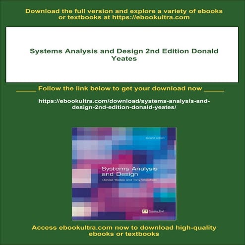 Systems Analysis and Design 2nd Edition Donald Yeates | PDF