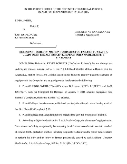 Motion to dismiss under rule 12(b)(5) for insufficient service of ...