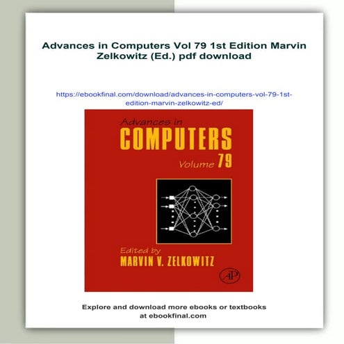 Advances in Computers Vol 79 1st Edition Marvin Zelkowitz (Ed.) | PDF