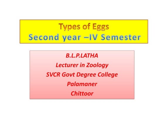 Types of eggs | PPT