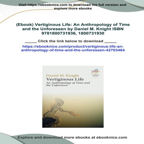 (Ebook) Vertiginous Life: An Anthropology of Time and the Unforeseen by ...