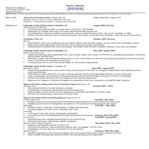 Danya Thoms Job Resume2 | DOCX