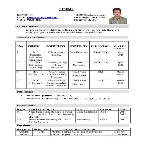 Karthik Resume New | PDF