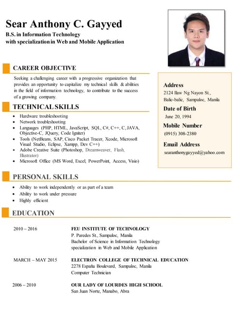 Resume | PDF | Programming Languages | Computing