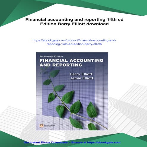 Financial accounting and reporting 14th ed Edition Barry Elliott | PDF