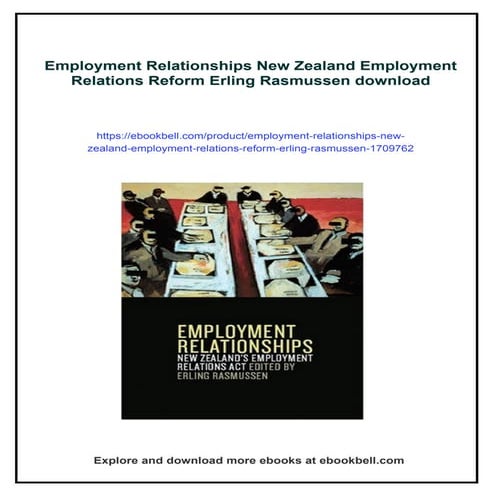 Employment Relationships New Zealand Employment Relations Reform Erling ...