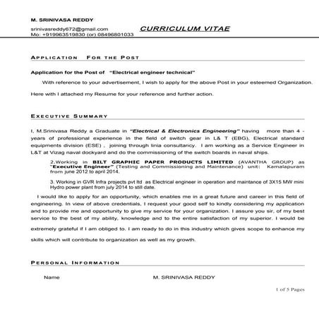 Srinivas-CV-1.DOC | Resume Writing and Advice | Job Search