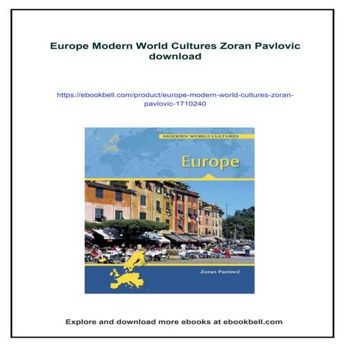 Europe Modern World Cultures Zoran Pavlovic | PDF