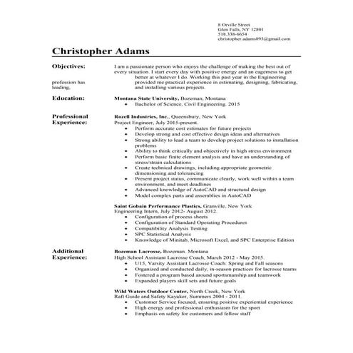 2016- Chris Adams Resume | DOC