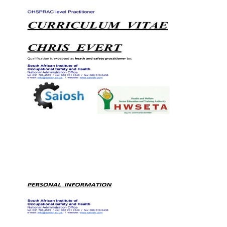chris CV 2015 | DOC