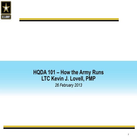 HQDA Introductory Brief to the EITF | PDF
