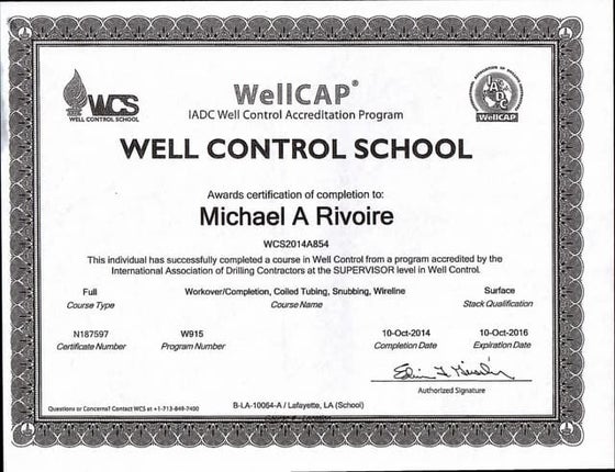 Well Control Certificate | PDF