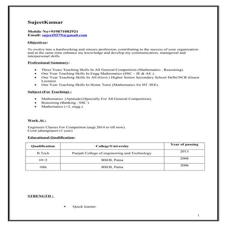 Resume | DOC