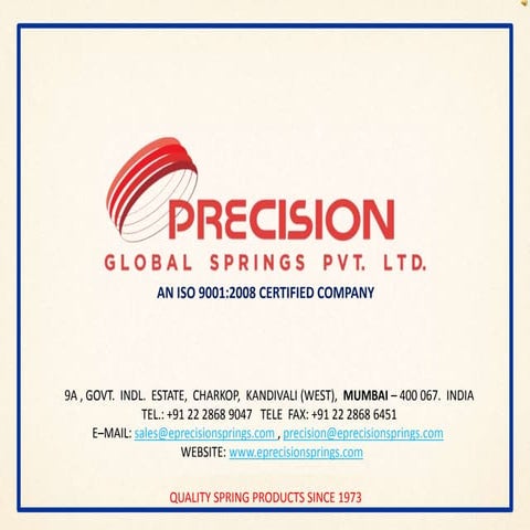 PRECISION GLOBAL SPRINGS PPT - | PDF