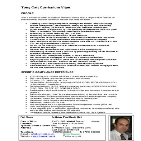 Tony CattCV.020115 | PDF