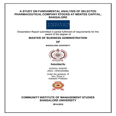 Preparation of Final Report FOR PRINT | PDF | Stocks and Bonds ...