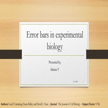 Error Bars in experimental biology | PPTX