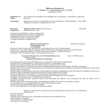 Rebecca Resume 1 | DOC
