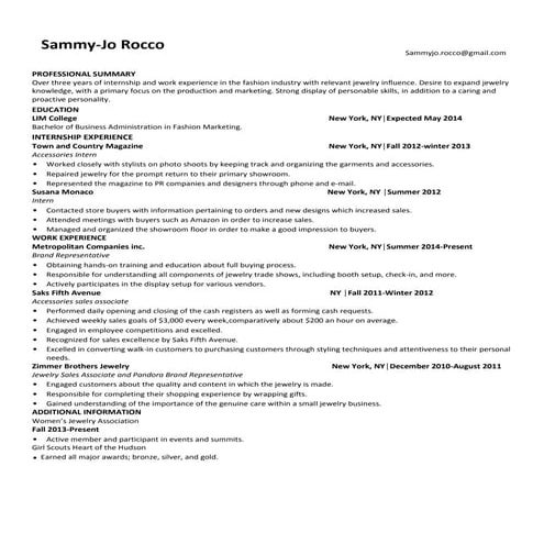 Sammy-Jo Resume PDF | PDF