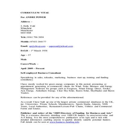 Andre Power - AP CURRICULUM VITAE | DOCX