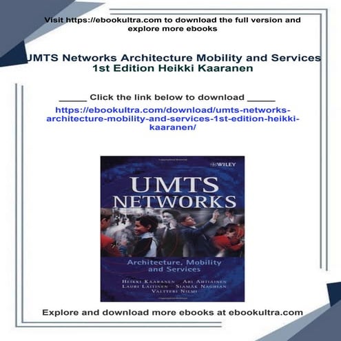 UMTS Networks Architecture Mobility and Services 1st Edition Heikki Kaaranen | PDF