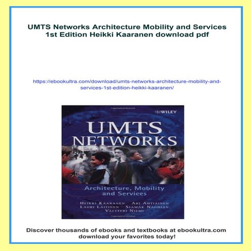 UMTS Networks Architecture Mobility and Services 1st Edition Heikki Kaaranen | PDF