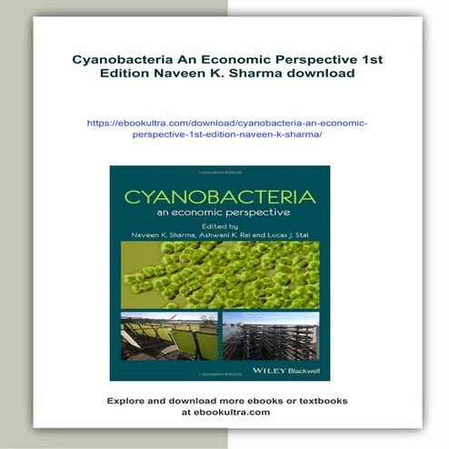 Cyanobacteria An Economic Perspective 1st Edition Naveen K. Sharma | PDF