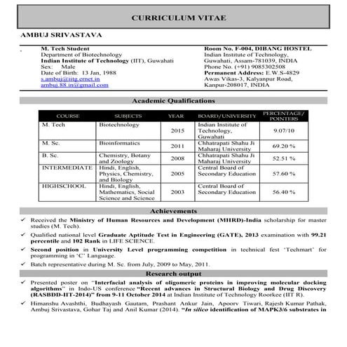 AMBUJ_SRIVASTAVA_CV2 | PDF