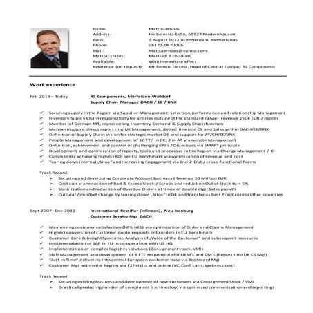 CV Matt Laernoes | DOCX